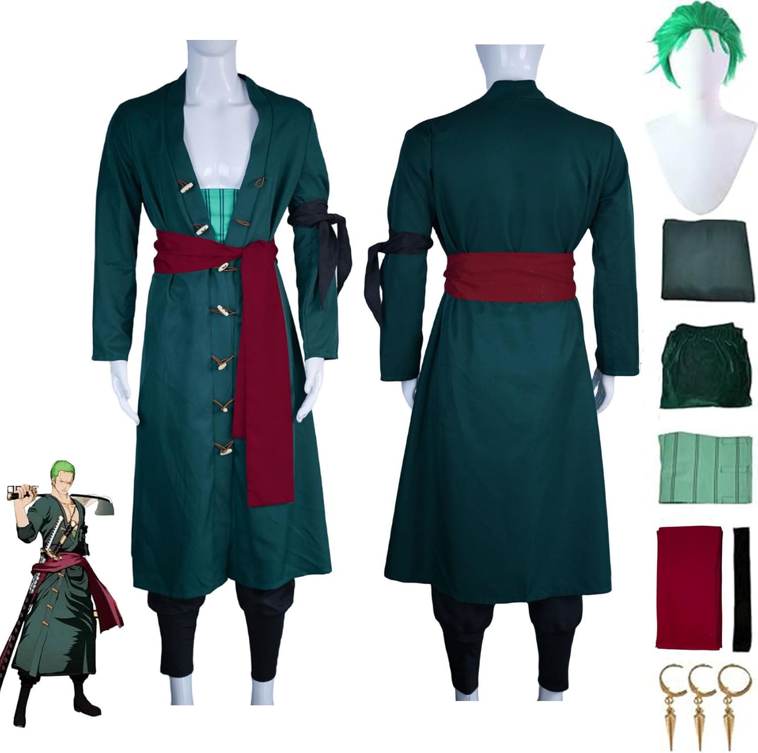NIKKHO Anime One Piece Cosplay Set, Roronoa Zoro Bahrain | Ubuy