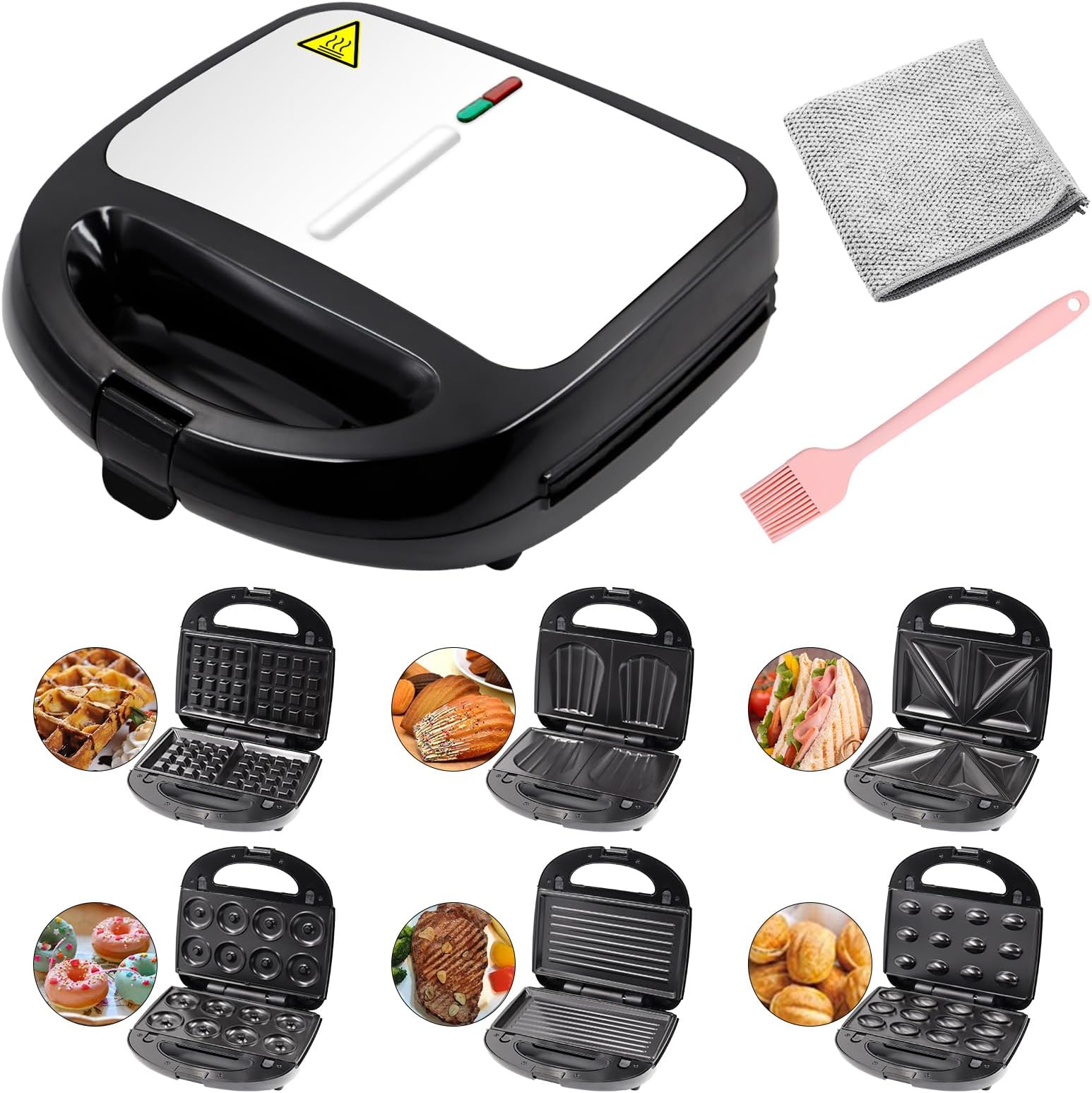 Amazon.com: DASH MultiMaker Treat Maker System, Mini Donuts, Waffle ...