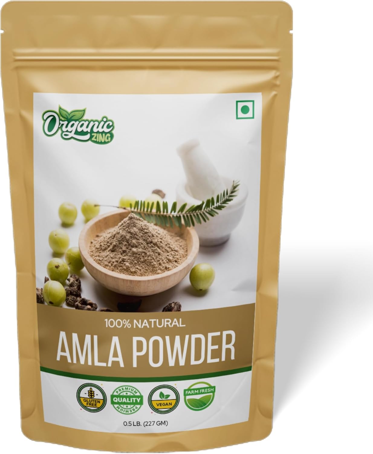 Amazon.com: ORGANIC ZING Amla Powder - Indian Gooseberry for Drinking ...