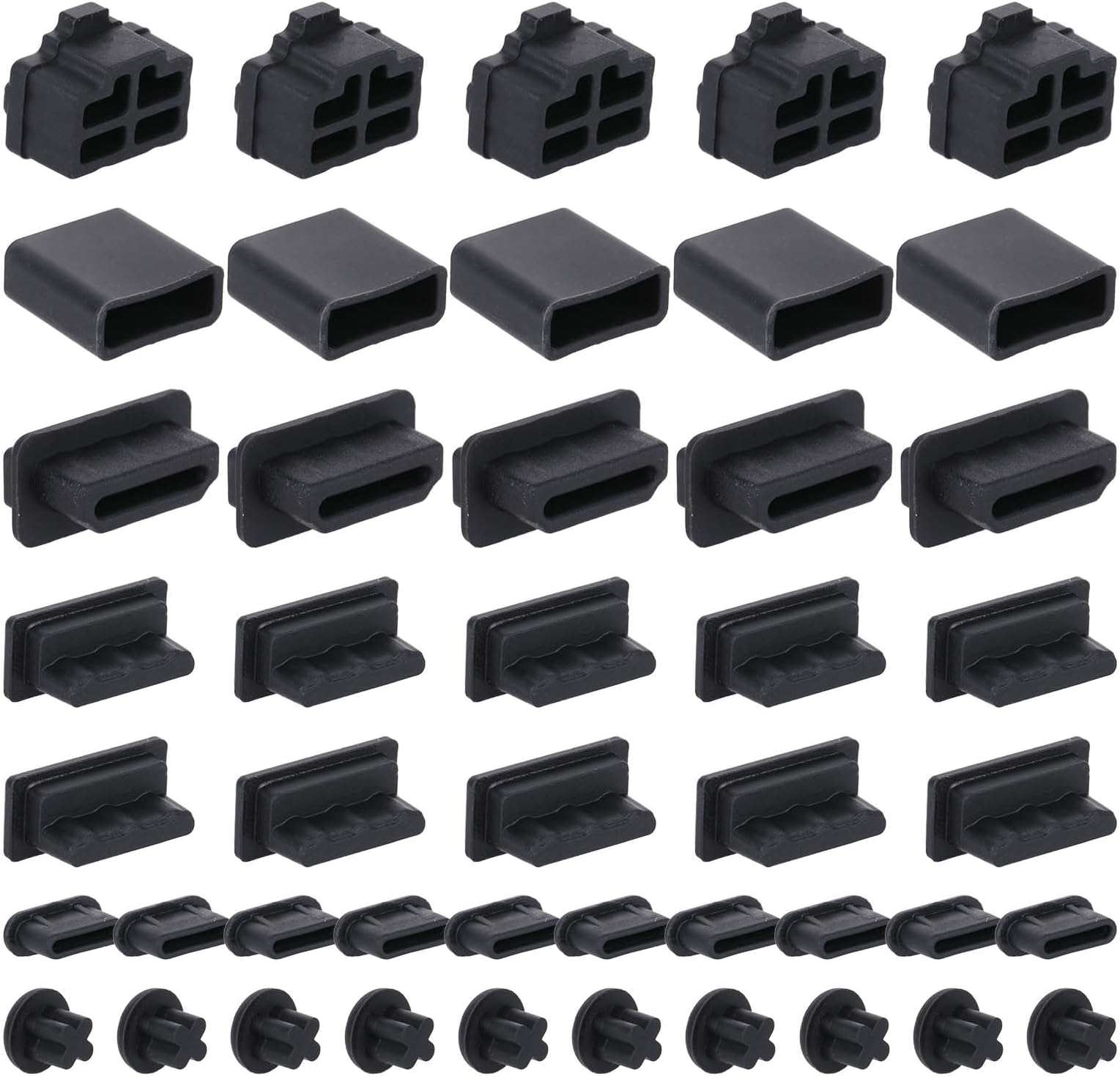 Amazon.com: 36 PCS 6 Types Dust Plugs Covers, Soft Silicone Computer ...