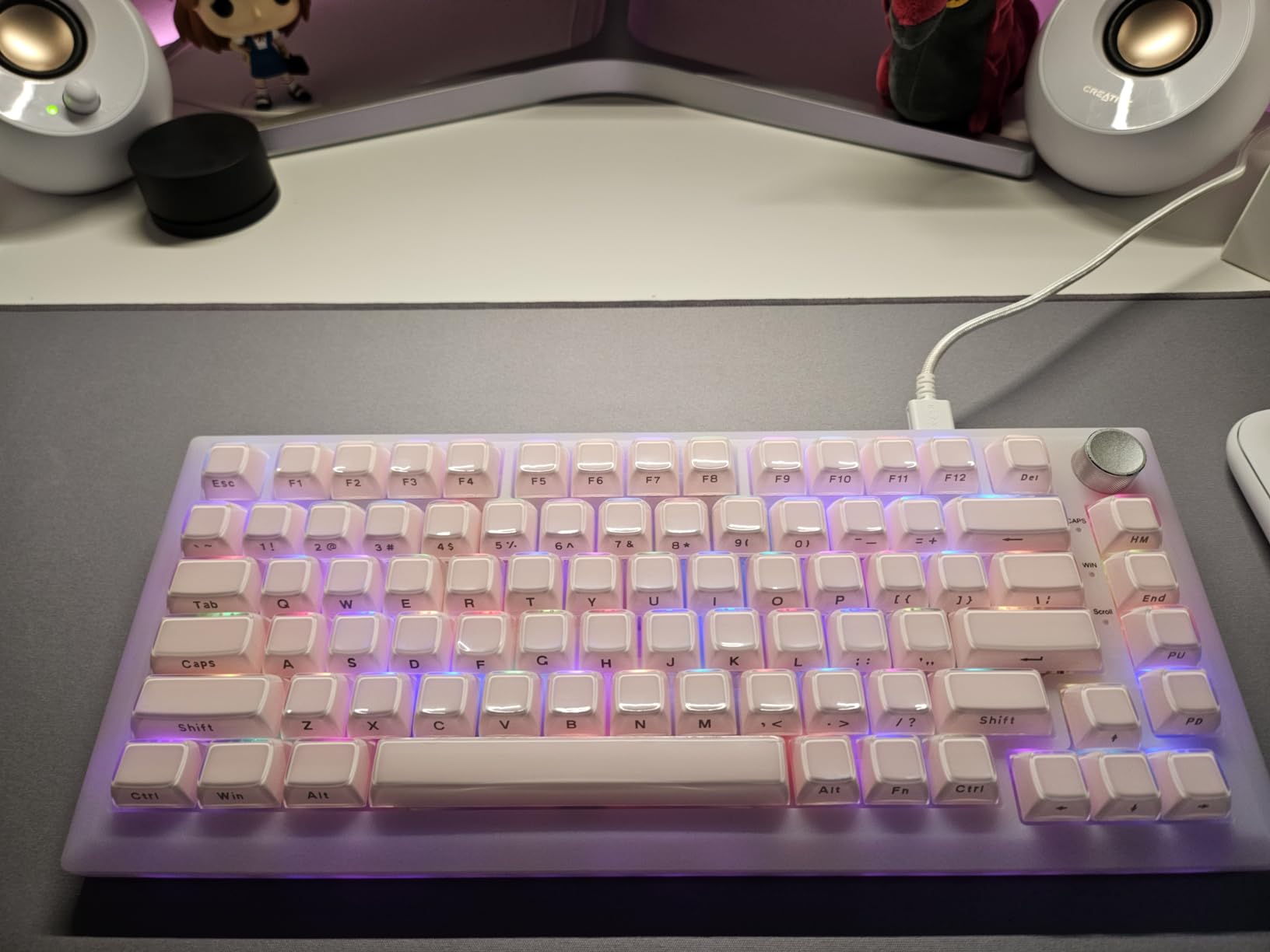 XVX Clear Keycaps, White Gaming Keycaps 60 Percent, Cherry Profile ...