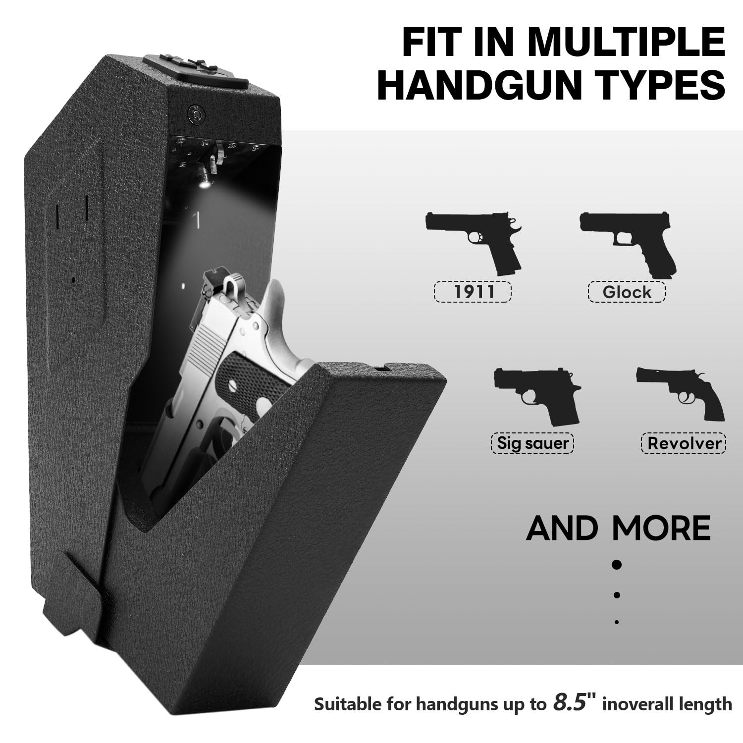 Snapklik.com : Beside Mount Gun Safe Lock Box,Sider Gun Safe For Pistol ...