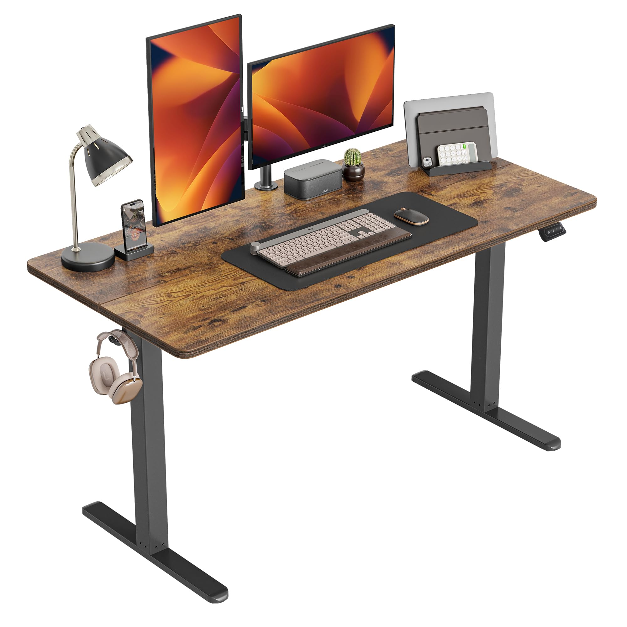 Snapklik.com : Electric Standing Desk, 60 X 24 Inches Height Adjustable ...
