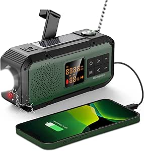 Small Emergency Radio with Hand Crank, Waterproof Bluetooth Speaker ...