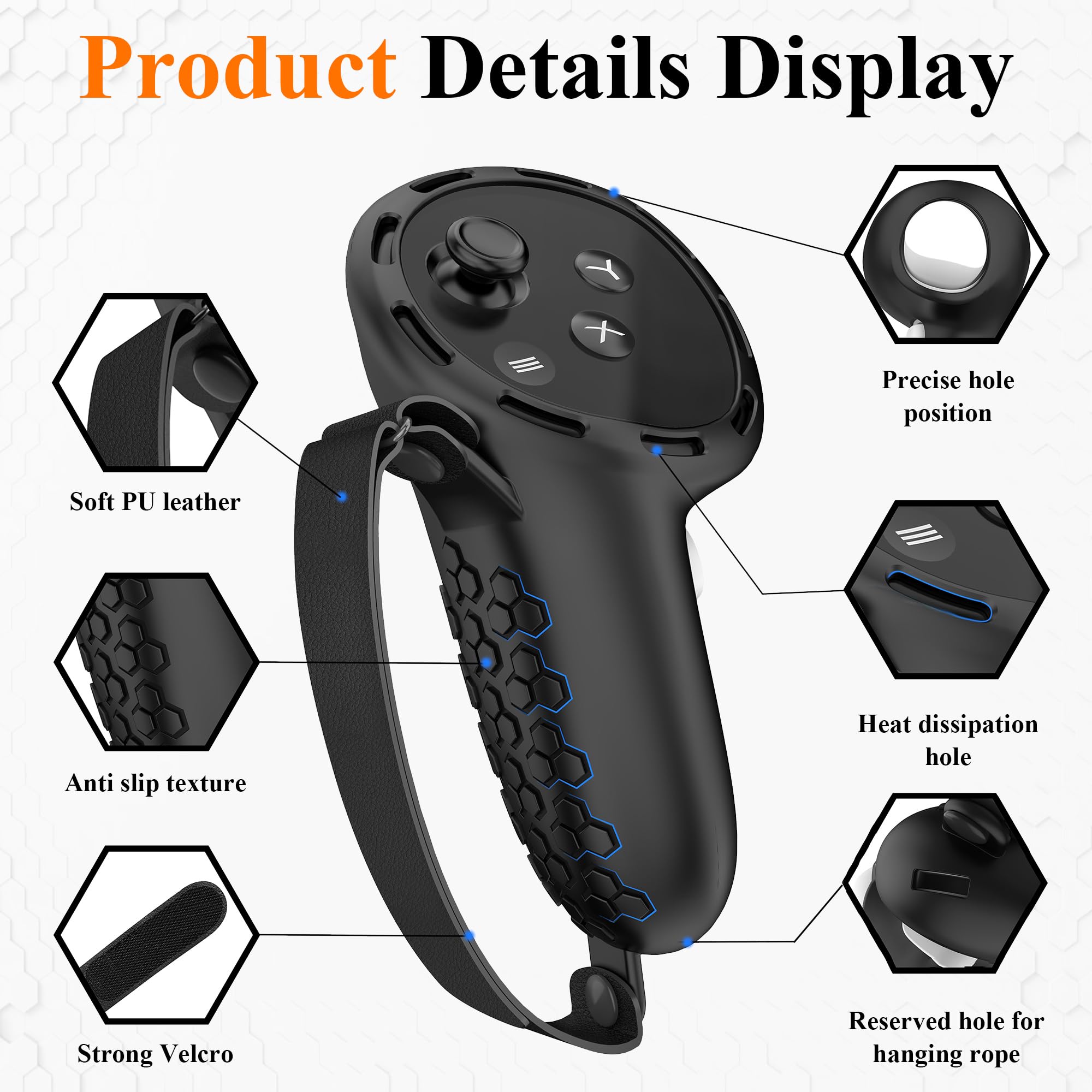 Snapklik.com : Controller Grips For Meta Quest 3, Silicone Grips Cover ...