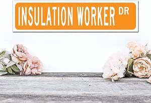 Amazon.com: Insulation Worker Wall Decor Wood Sign Profession ...