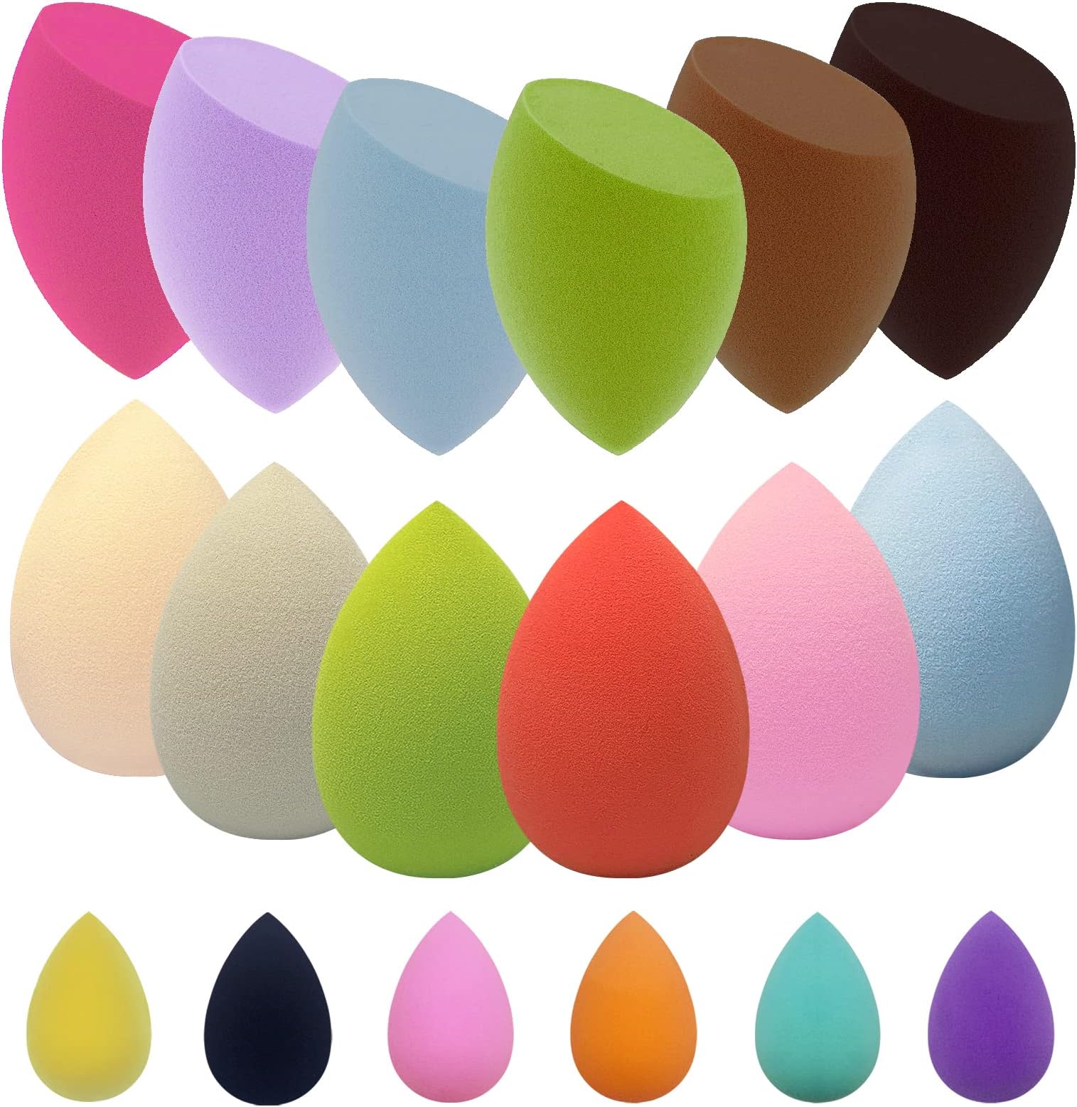 Amazon.com : GFOUNS big makeup sponge small mini beauty blender:12 pcs ...