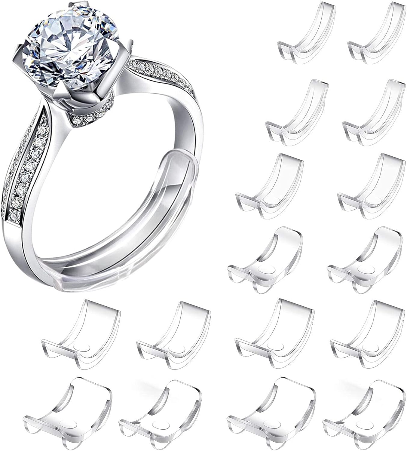 JOYAUS [16 Packs] Ring Size Adjuster Invisible Ring Size Adjuster for ...