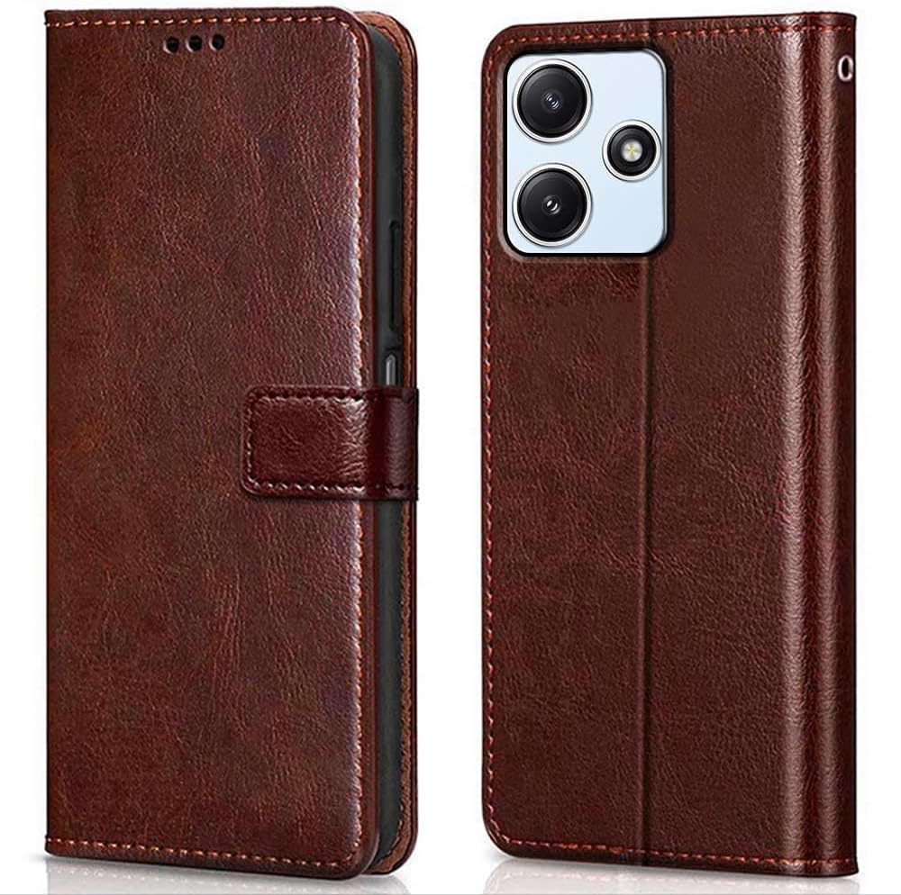 TheGiftKart Flip Back Cover Case | Dual-Color Leather Finish | Inbuilt ...