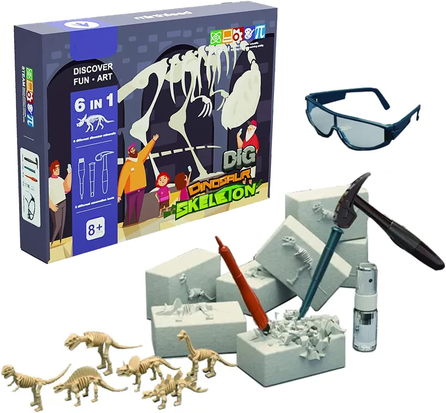 Buy Kidology Dinosaur Fossil Dig Kit for Kids, Dig it Up Dinosaur ...