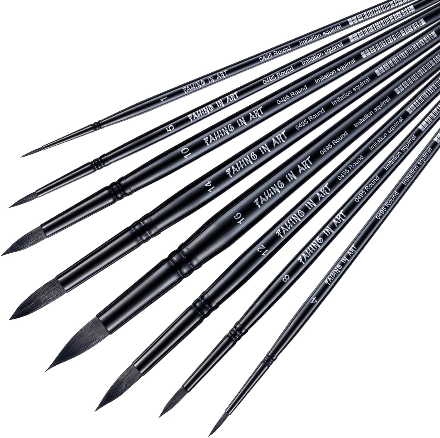 Amazon.com: Falling in Art Professional Paint Brush Set, Round Pointed ...