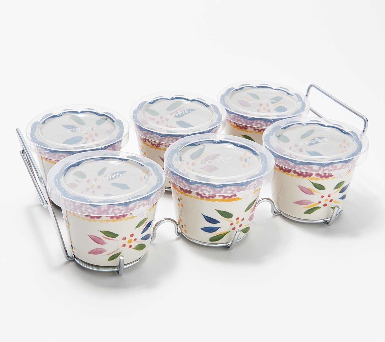 Amazon.com: Temp-tations 7Pc Garden to Table Ramekins with Wire Rack ...