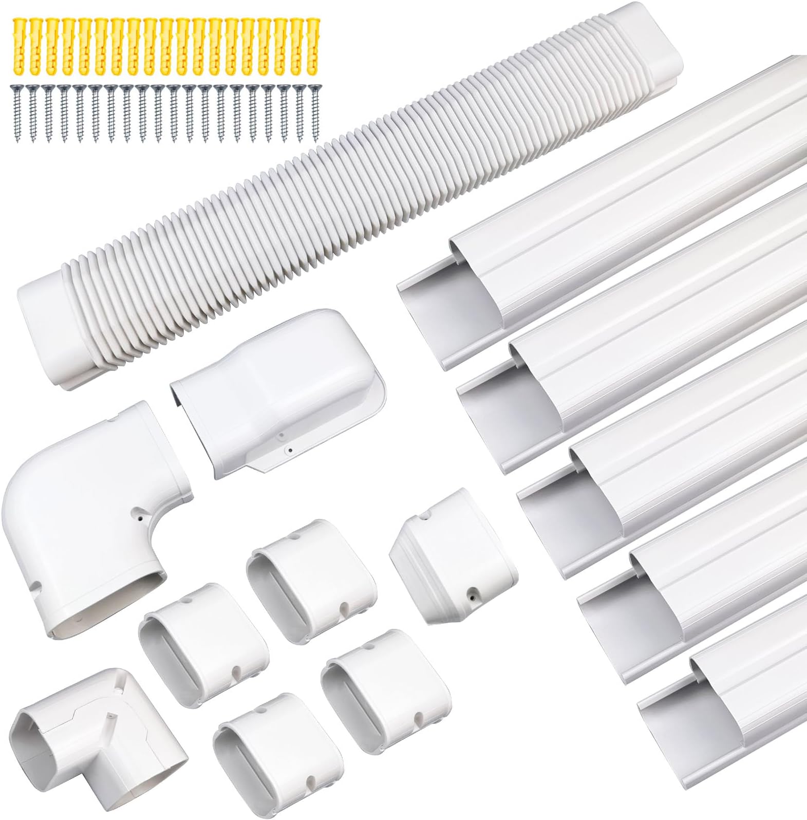 Amazon.com: Sealproof Mini Split AC Line Set Cover Kit, 3" Decorative ...