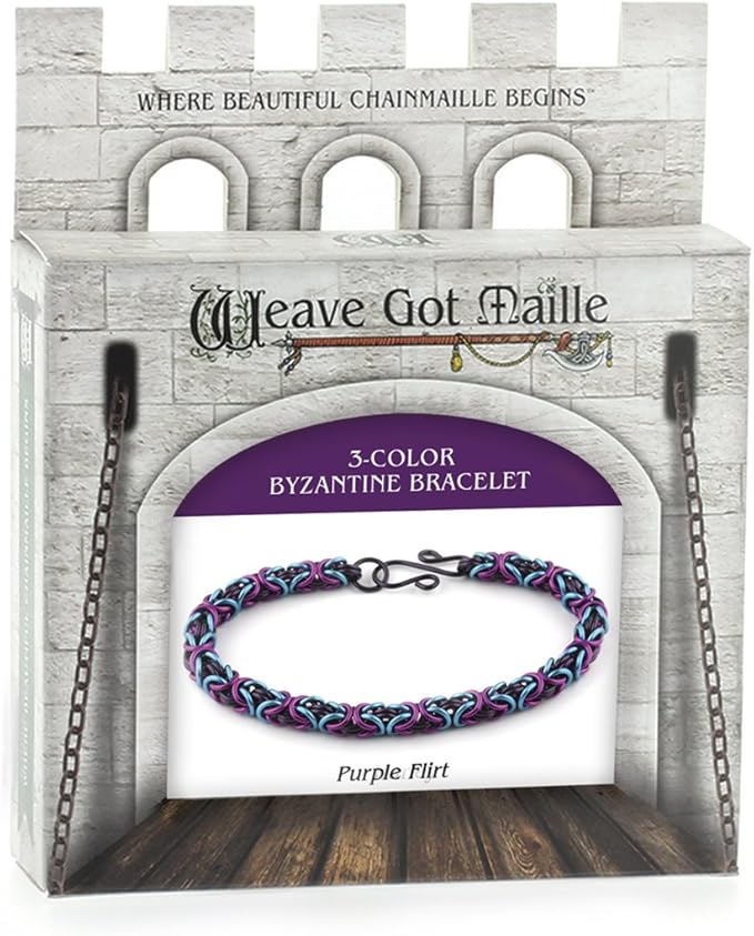 Amazon.com: Weave Got Maille Purple Flirt Byzantine Chain Maille ...
