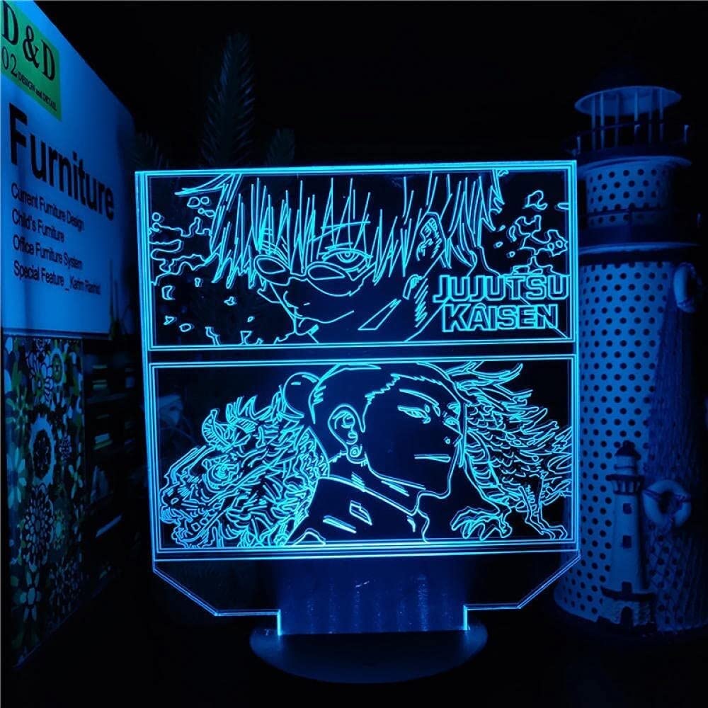 Buy Jujutsu Kaisen Lampara LED Night Light Anime Lamp Geto Suguru Gojo ...