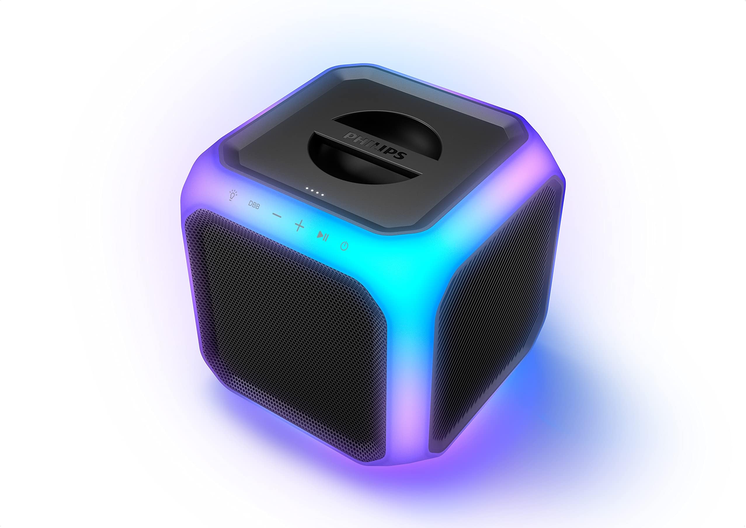 Amazon.com: PHILIPS X4207 Bluetooth Party Cube Speaker with Flashing ...
