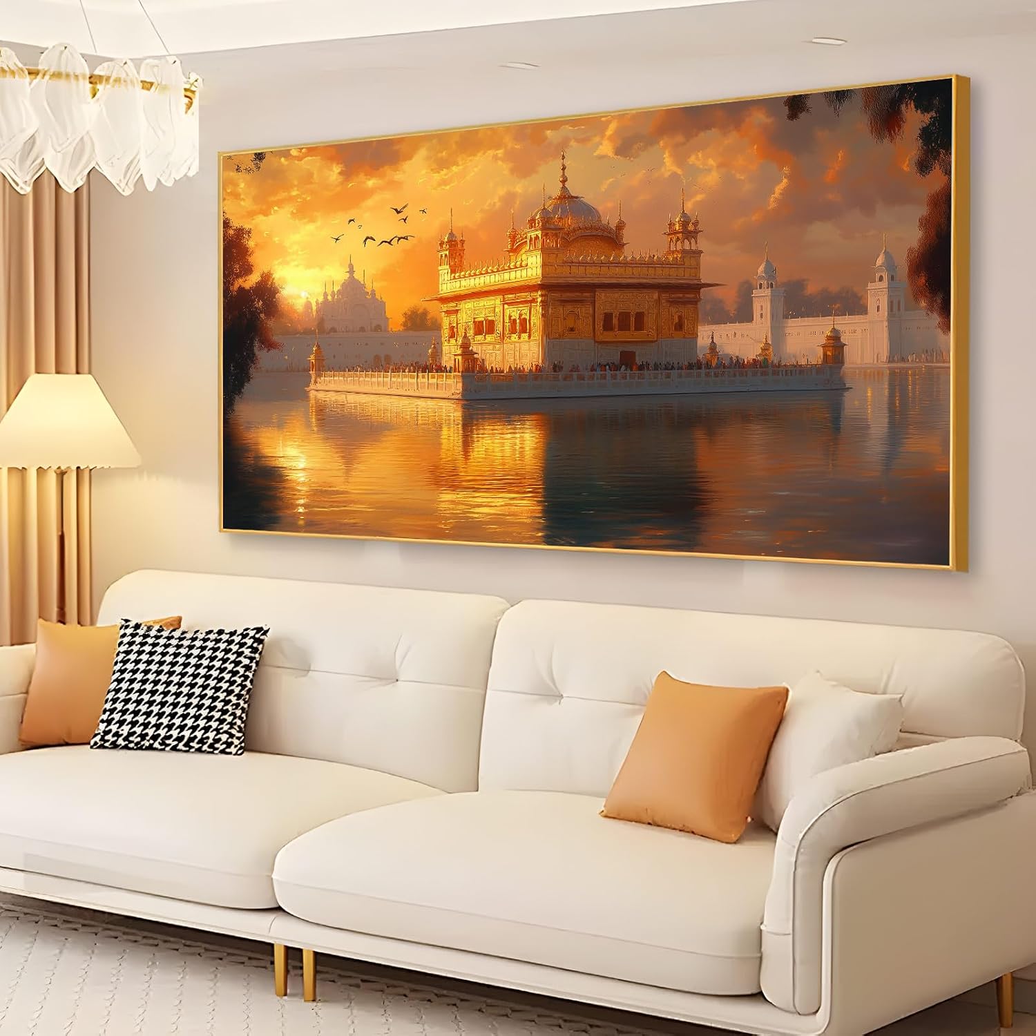 Amazon.com: Golden Temple Canvas Wall Art, Sikh Canvas Art, Temple ...
