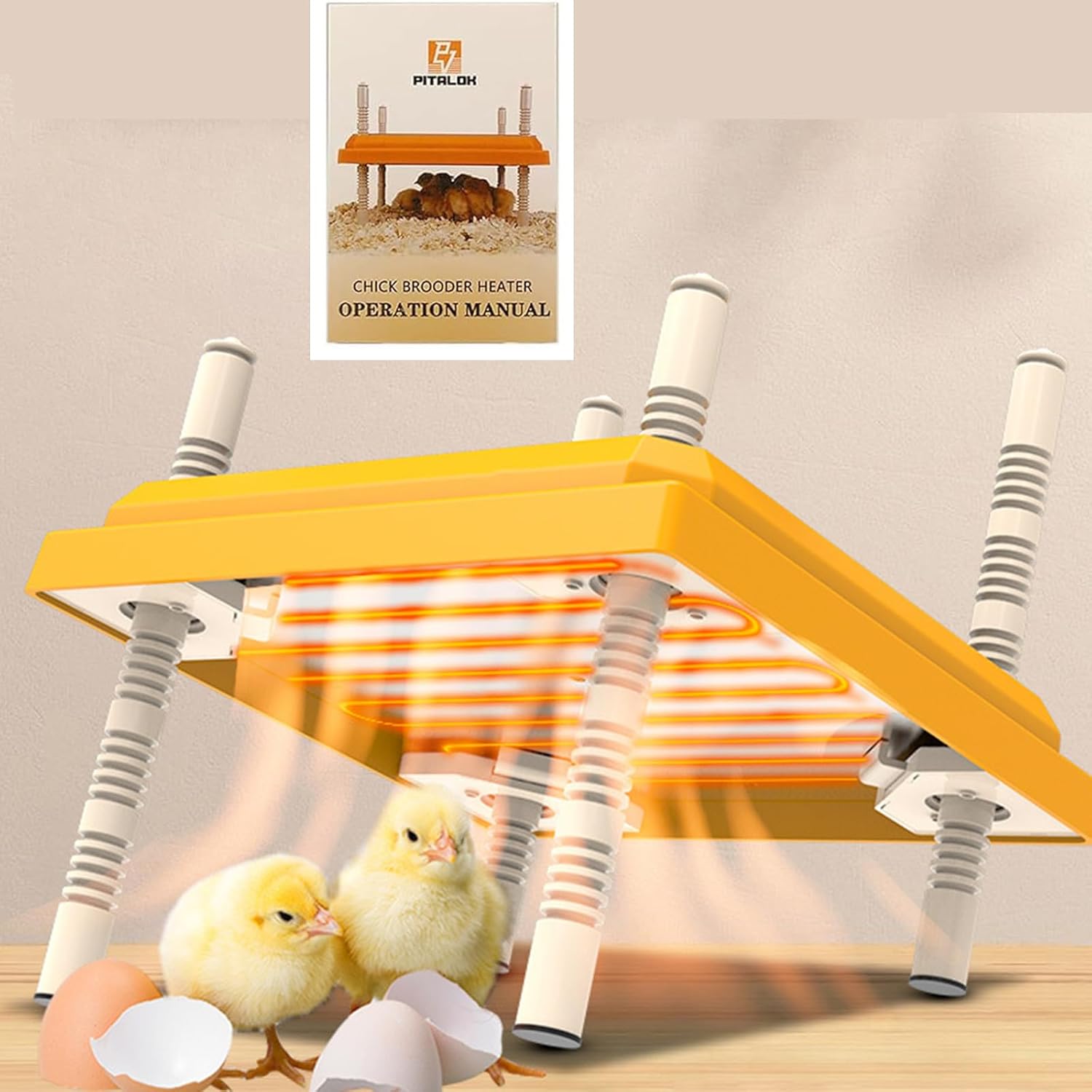 Brooder Heater for Chicks,Chick Brooder Heating Plate with Easy ...