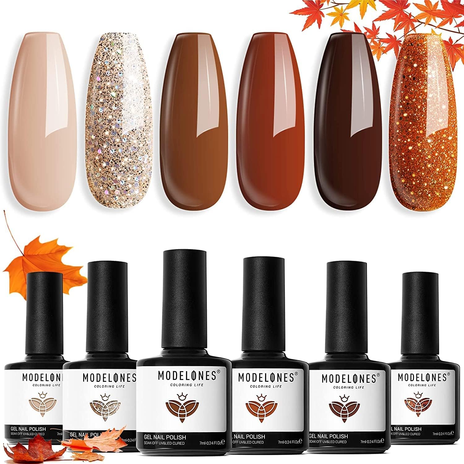 Modelones Vernis Semi Permanent, Vernis Gel UV Semi Permanent Brun ...