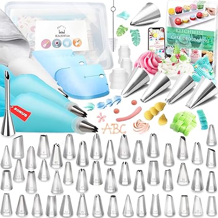 Cake Decorating Supplies Kit Tips 83 Pieces, 48 Stainless Steel Icing ...