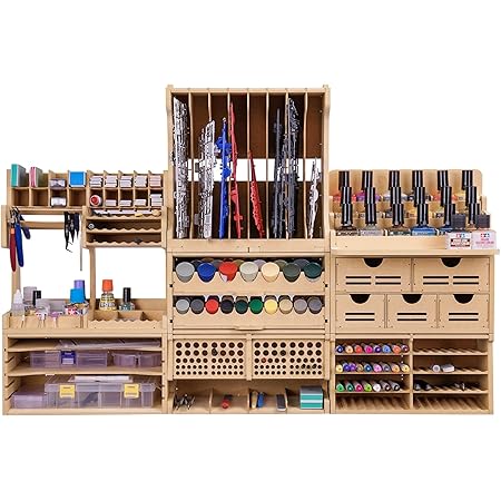Amazon.com: Bucasso Wooden Model Kit Tool Organizer Storage Rack, Paint ...