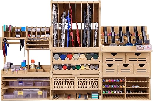 Amazon.com: Bucasso Wooden Model Kit Tool Organizer Storage Rack, Paint ...