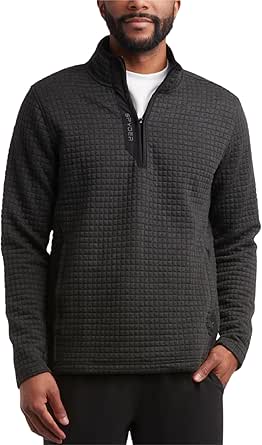 Amazon.com: Spyder Men's Quarter Zip Sweatshirt - UPF 30+ Grid Fleece ...