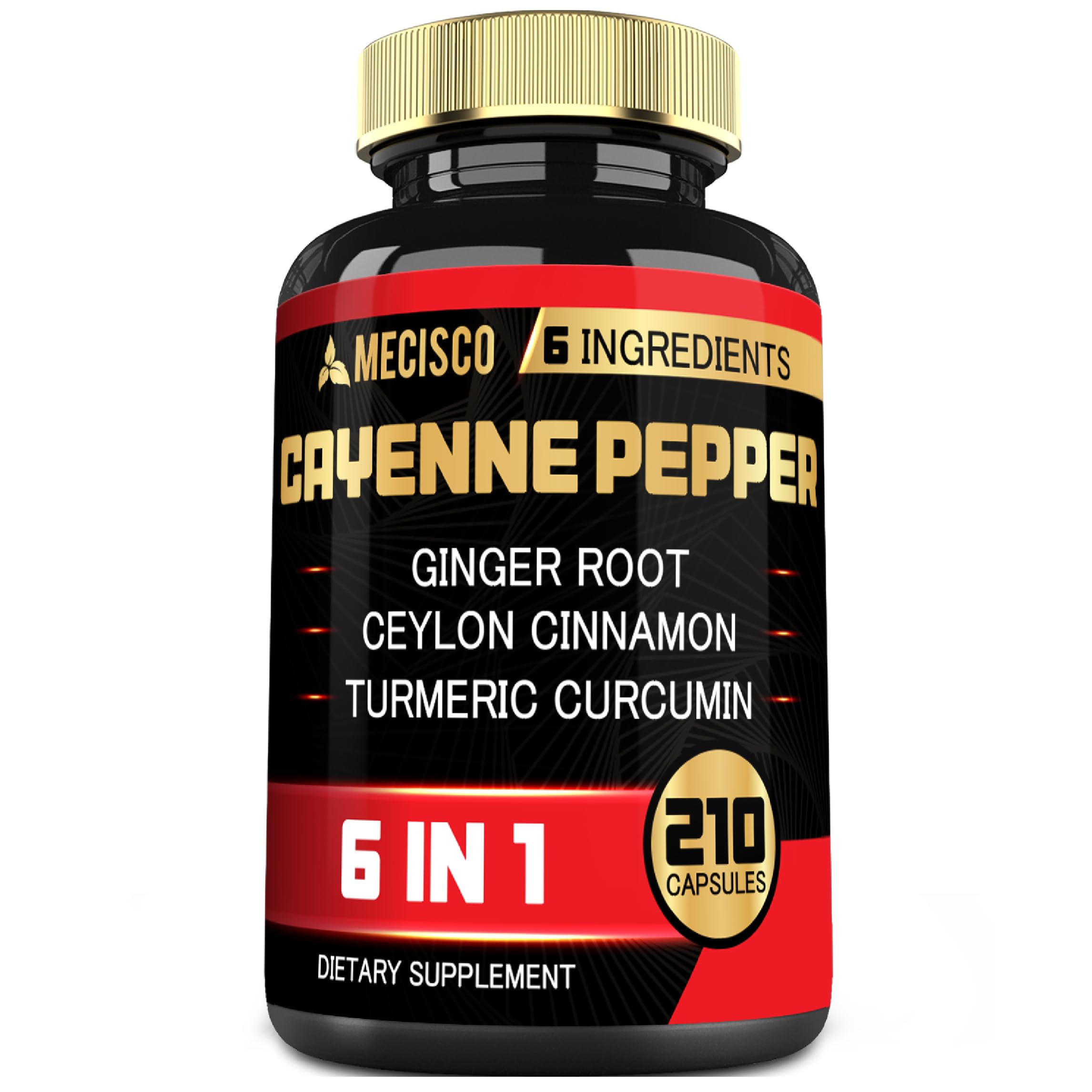 Amazon.com: 6in1 Cayenne Pepper Extract Capsules with Organic Turmeric ...