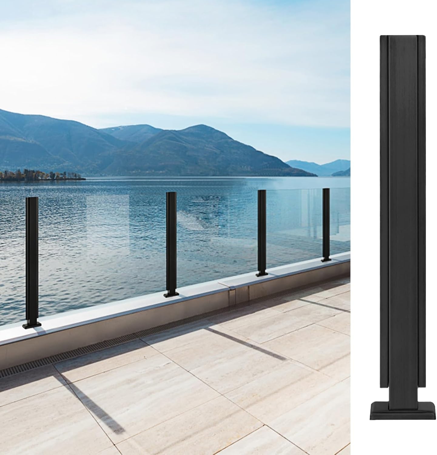 Amazon.com: MOGGED Glass Balustrade System, Outdoor Deck Balcony Glass ...