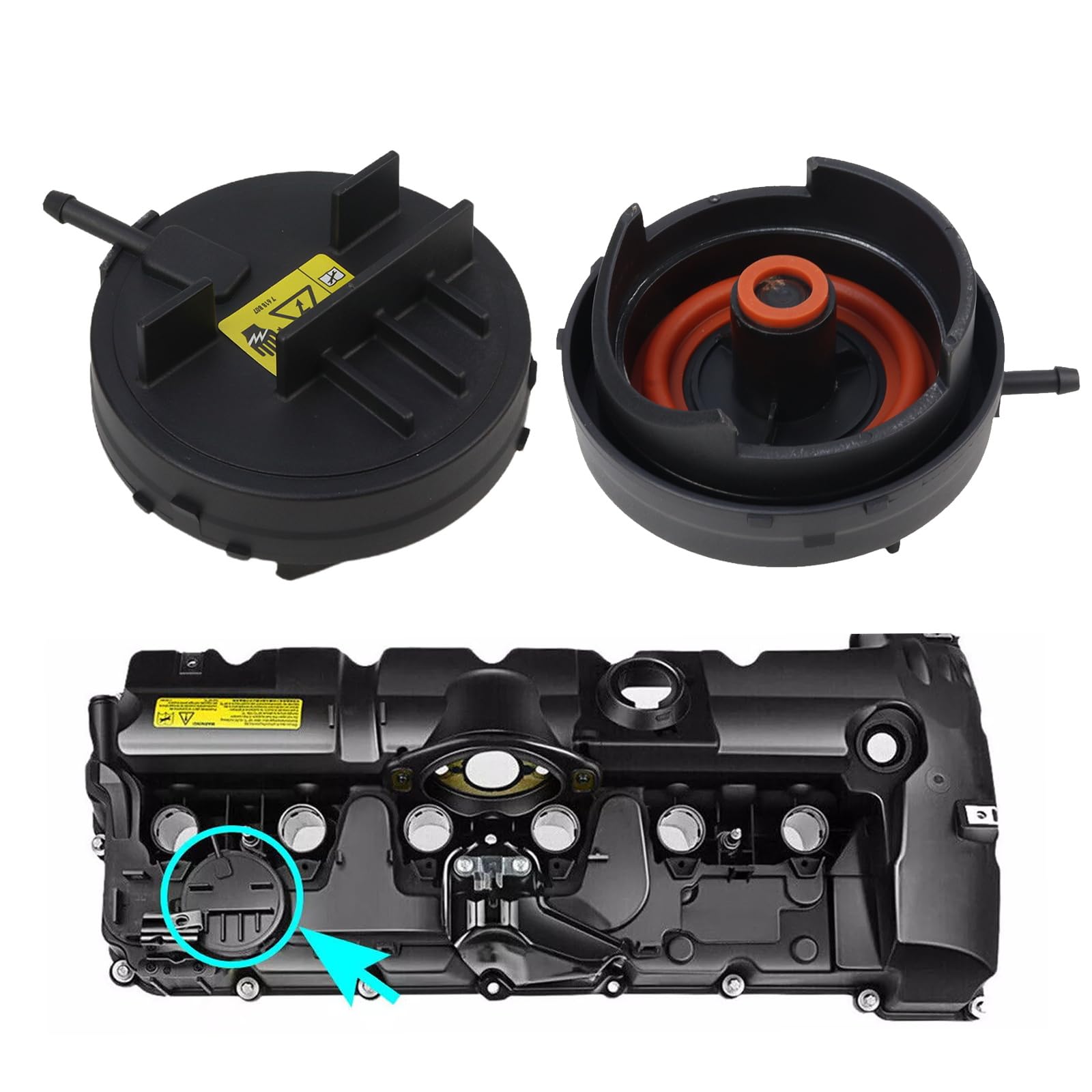 Amazon.com: PCV Engine Valve Cover Positive Crankcase Ventilation Valve ...