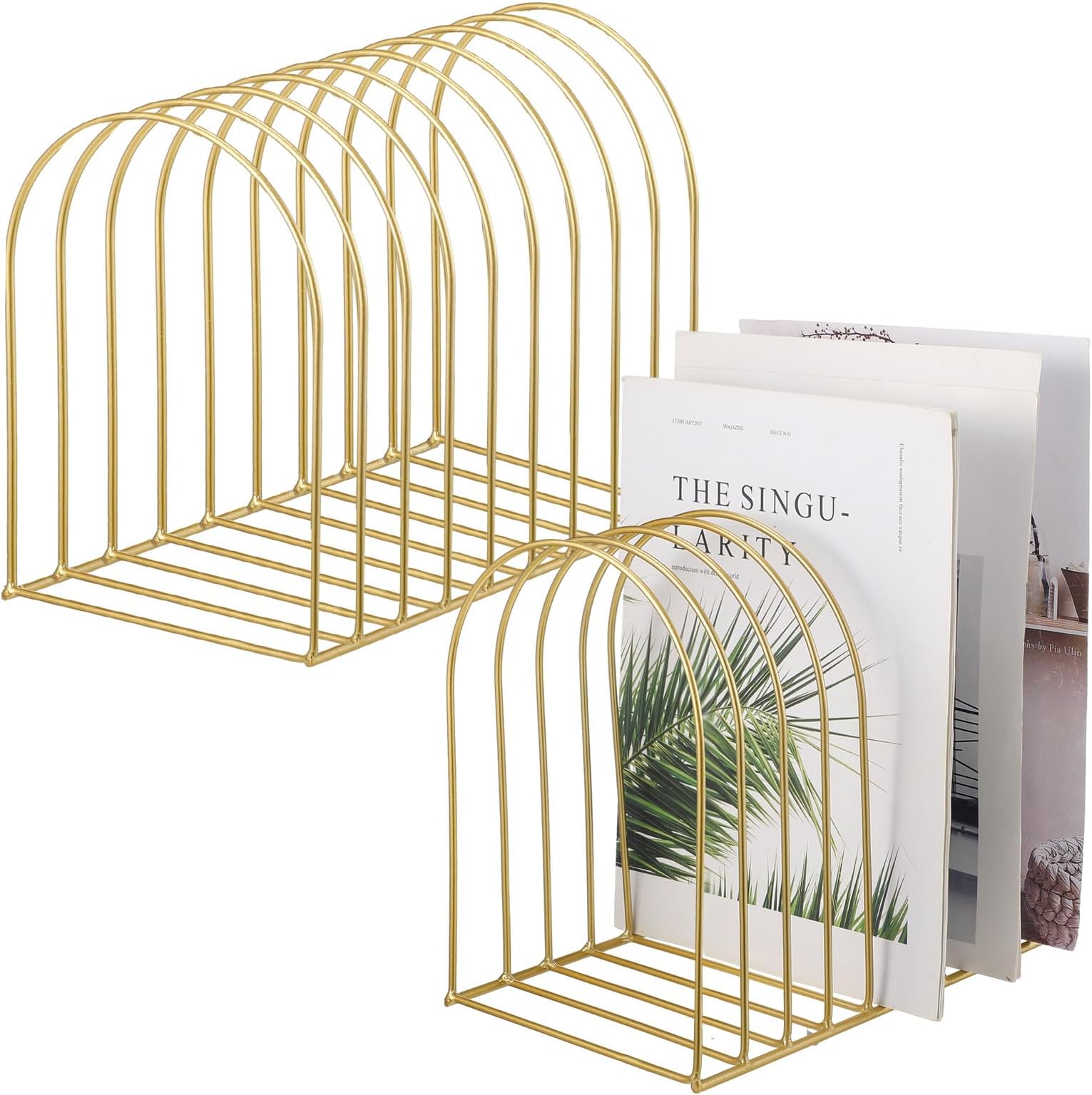 Amazon.com : MyGift Large Desktop Document Holder, Brass Metal Wire ...