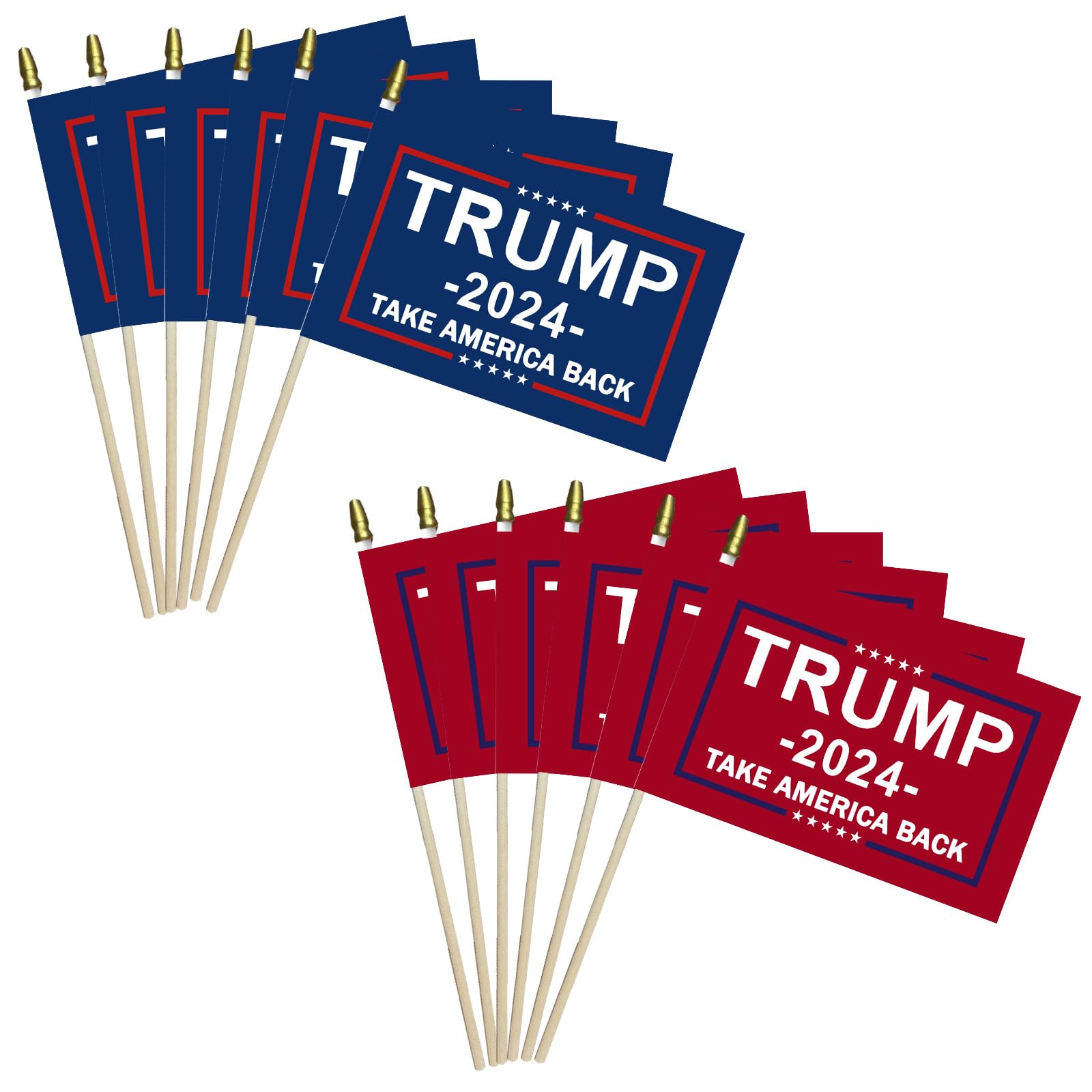 12Pcs 5x8 Inches Trump Mini Flags Small Trump 2024 Take Back Mini Trump ...