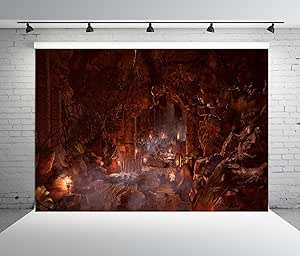 Amazon.com : BELECO 7x5ft Fabric Fantasy Underground Temple Backdrop ...