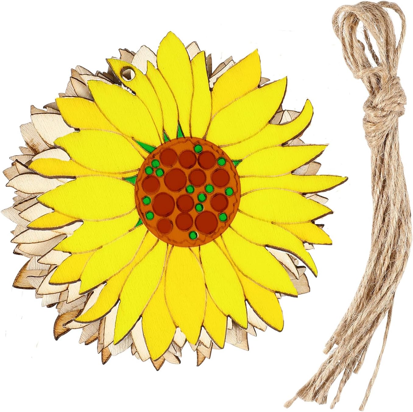 Amazon.com: Sunflower Design by Lines Cutout Unfinished Wood Nature ...