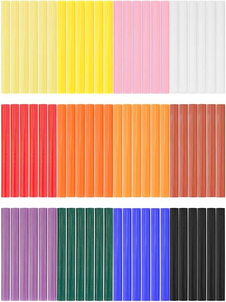 Amazon.com - Gartful 72PCS Colored Hot Glue Sticks - 0.4x3.9" 12 Colors ...