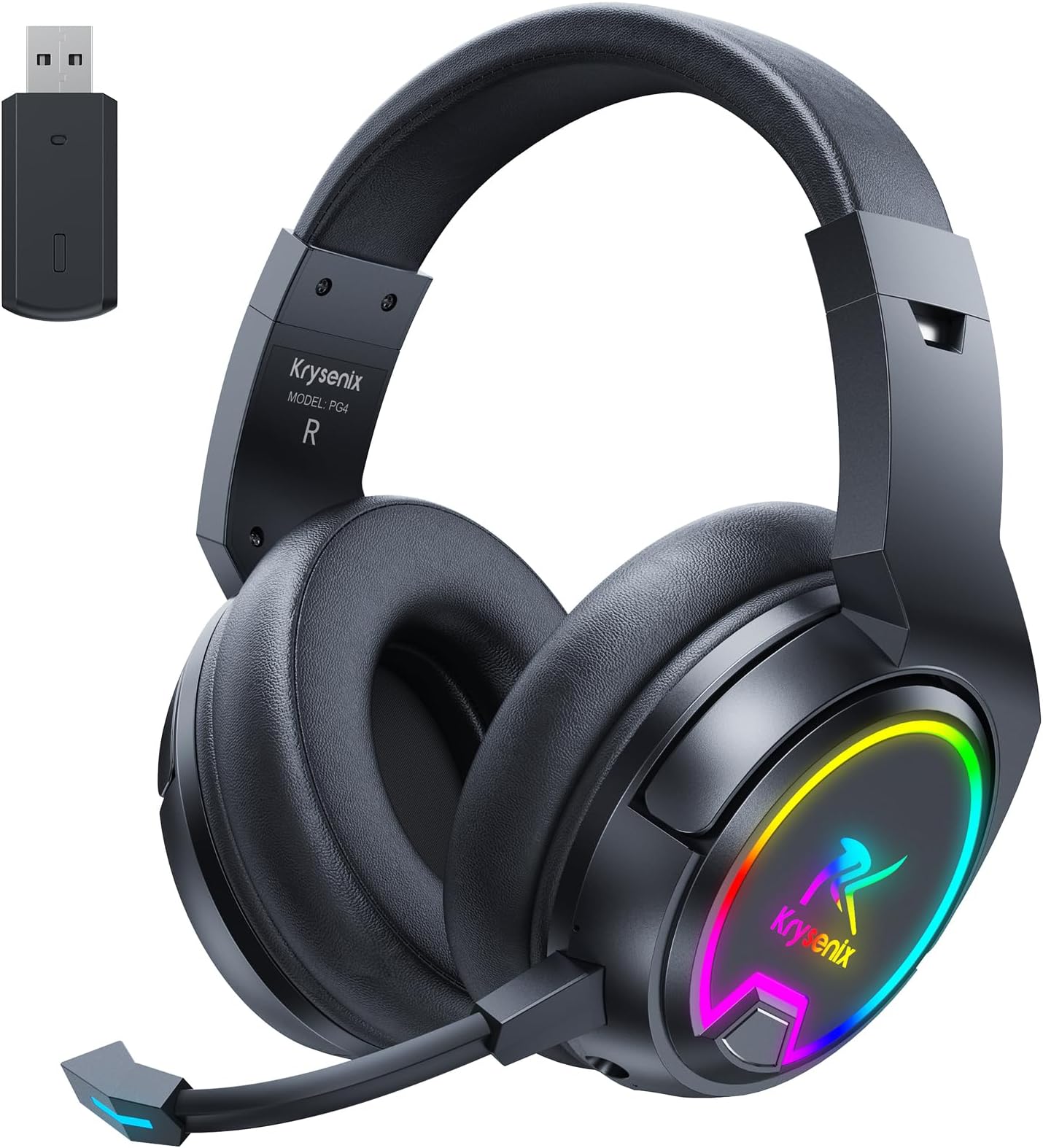 Amazon.com: NUBWO Wireless Gaming Headset,2.4GHz & Bluetooth 5.3 ...