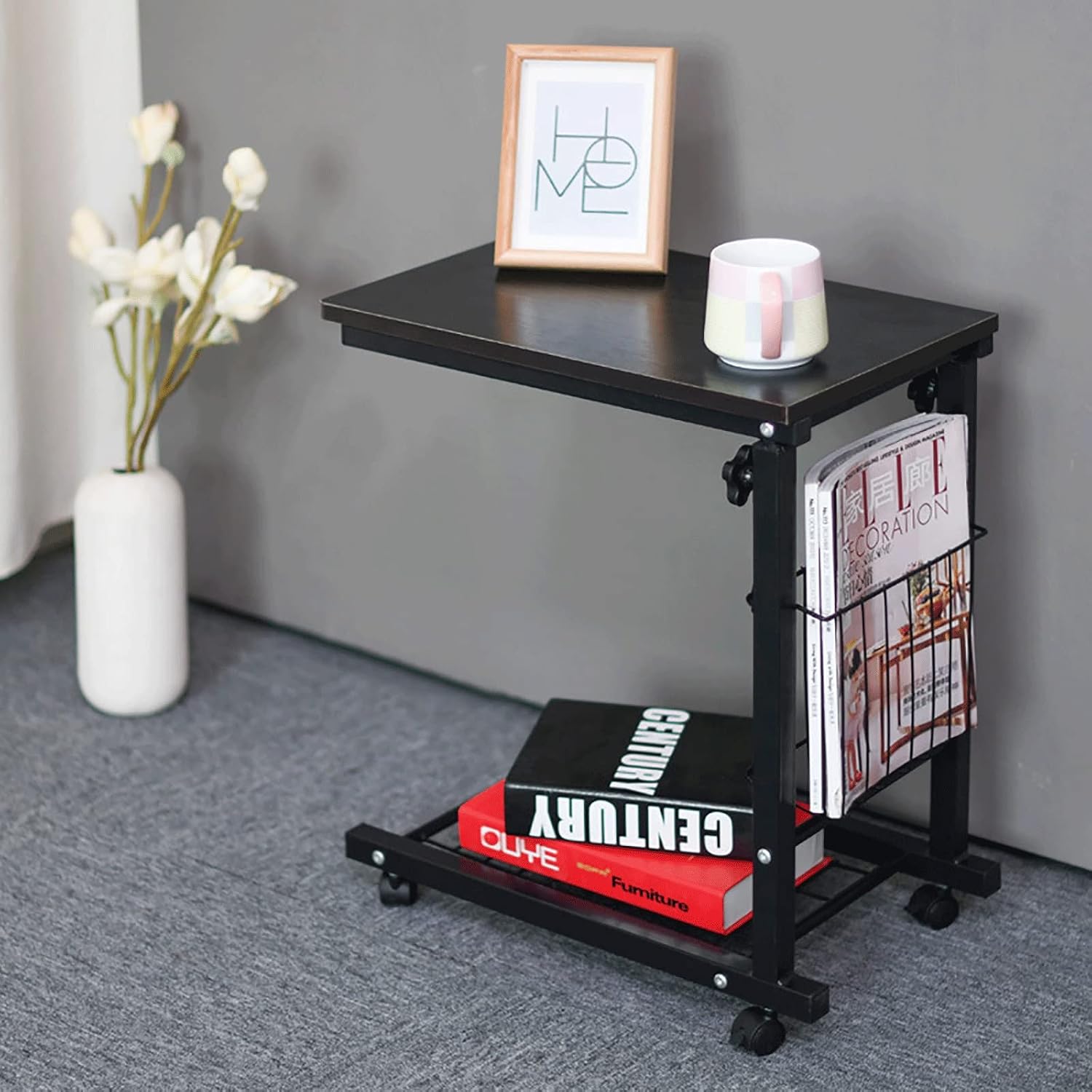 Amazon.de: DATEN Laptoptisch Auf Rollen Beistelltisch Bett, Betttisch ...