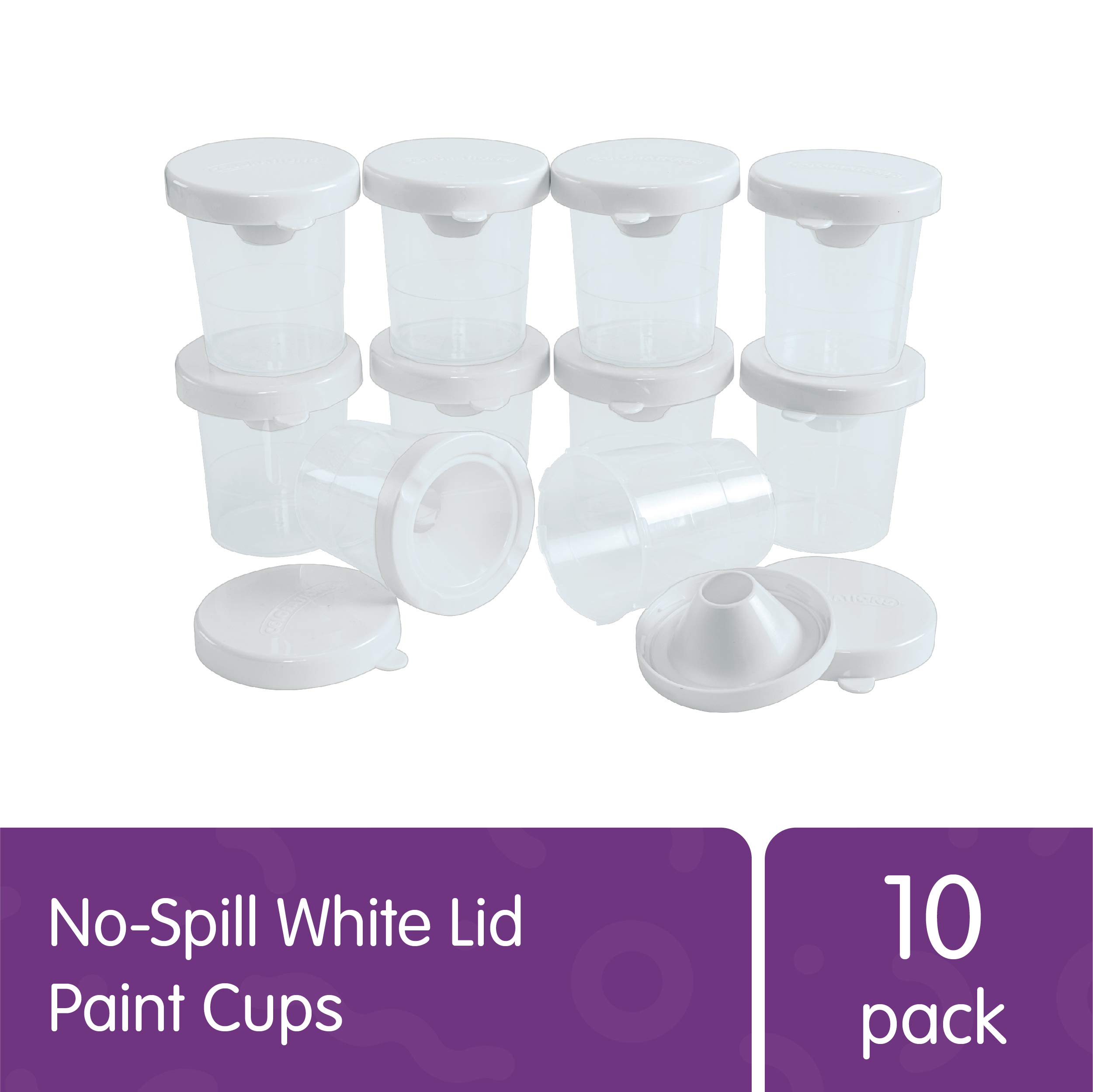 Snapklik.com : Colorations No-Spill White Lid Tempera Paint Cups For ...