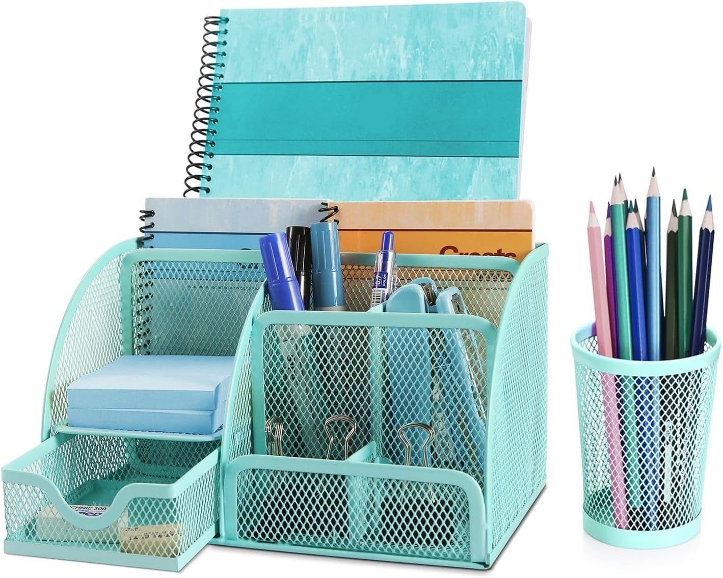 Amazon.com: POPRUN Desk Organizers and Accessories for Women with ...