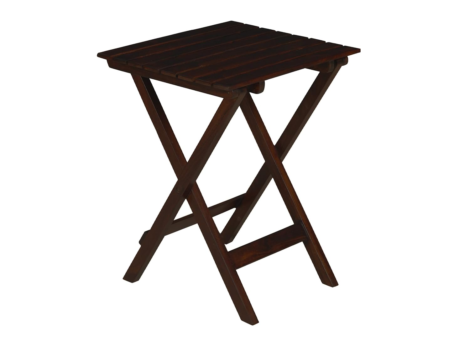 Angel's Latt Folding Patio Table (Walnut) | Side Table | Corner Table ...