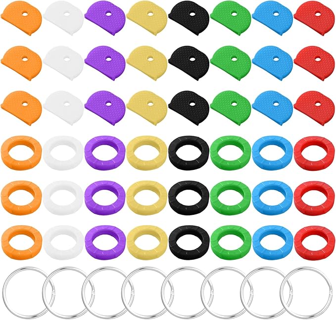 Amazon.com: YBEATY 64 Pcs Key Color Caps Covers Tags Soft Silicone ...