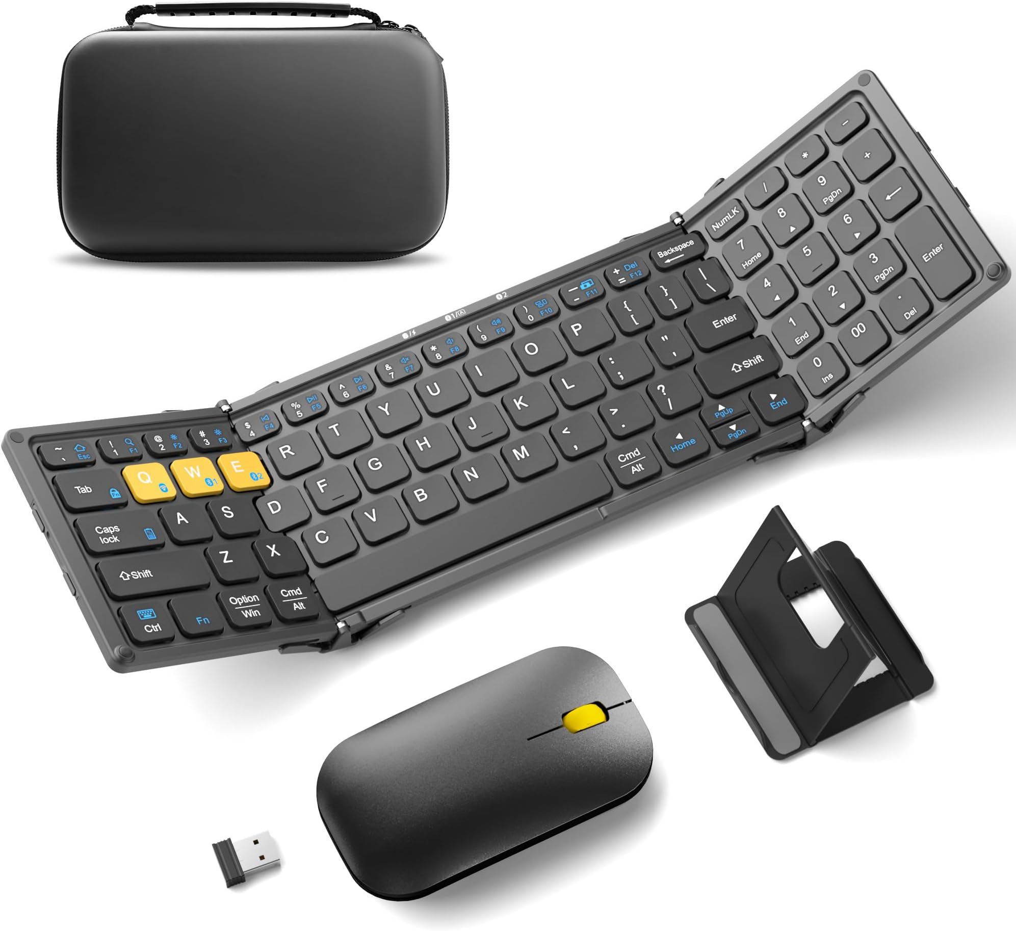 Amazon.com: Foldable Keyboard and Mouse, Samsers Folding Bluetooth ...