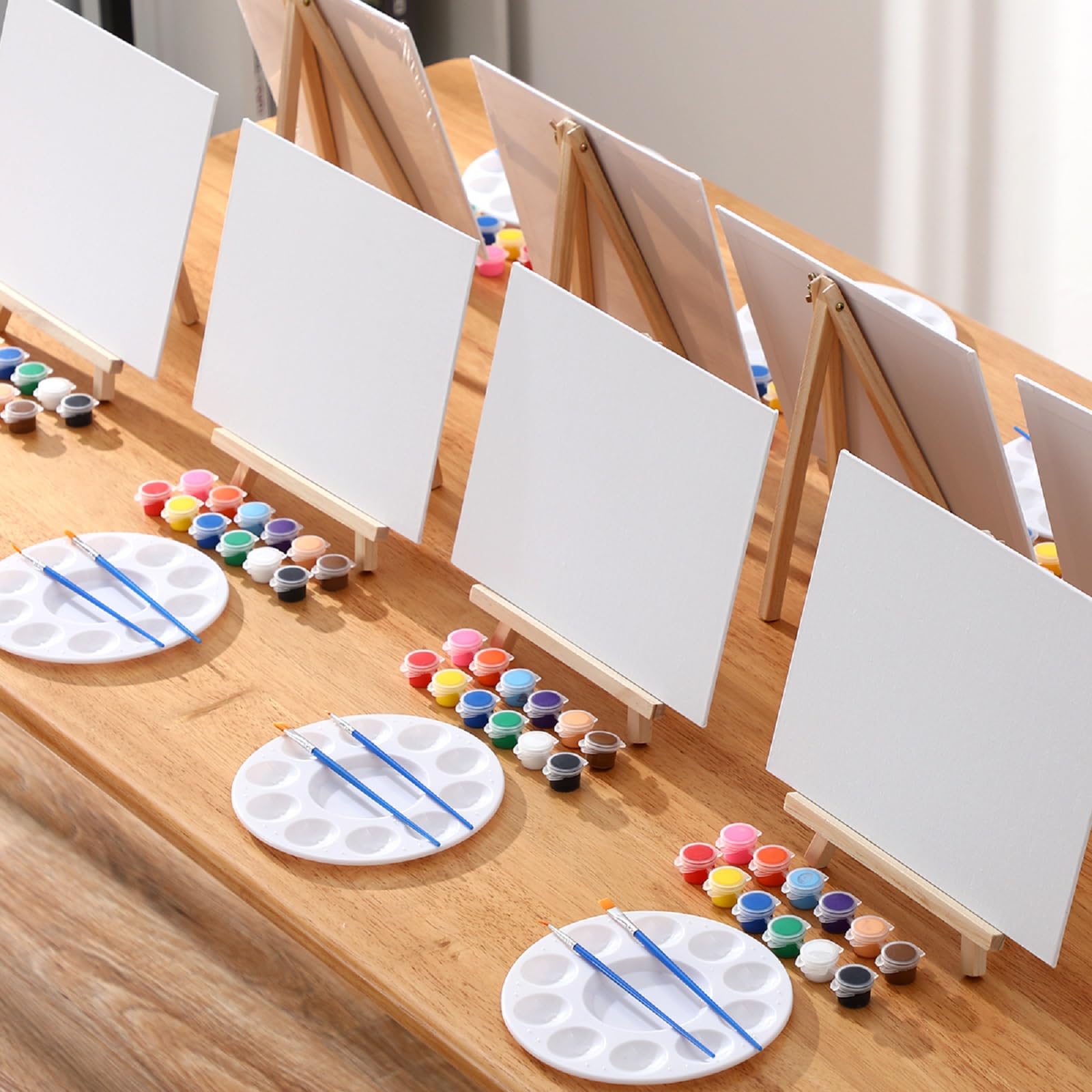 AUREUO 2x2 Mini Canvas Art Supplies - Stretched Blank Canvas For ...