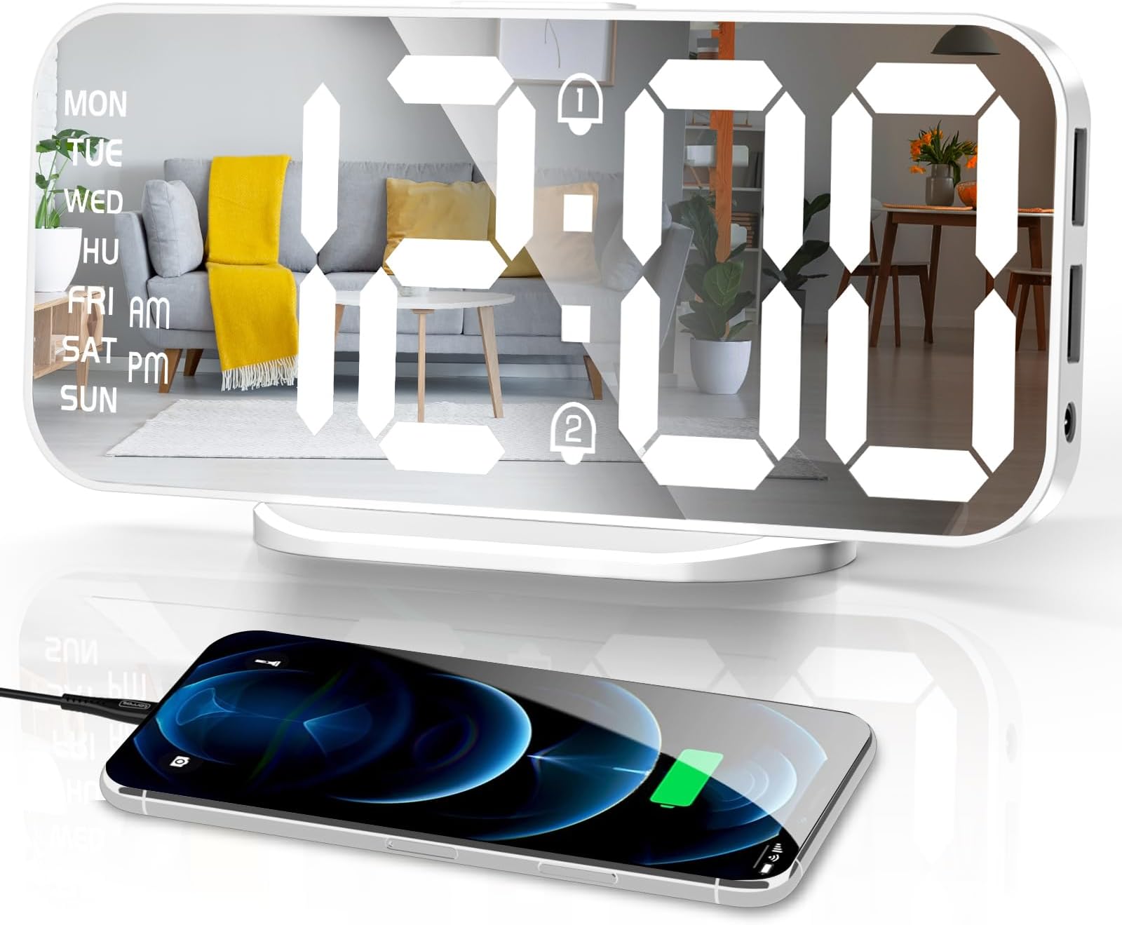 Amazon.com: MEISHIDA Alarm Clocks for Bedrooms, Small Digital Clock ...