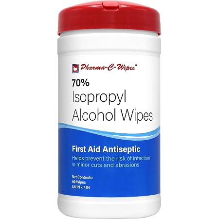 Amazon.com: Pharma-C-Wipes 70% Isopropyl Alcohol Wipes (Case of 6 ...