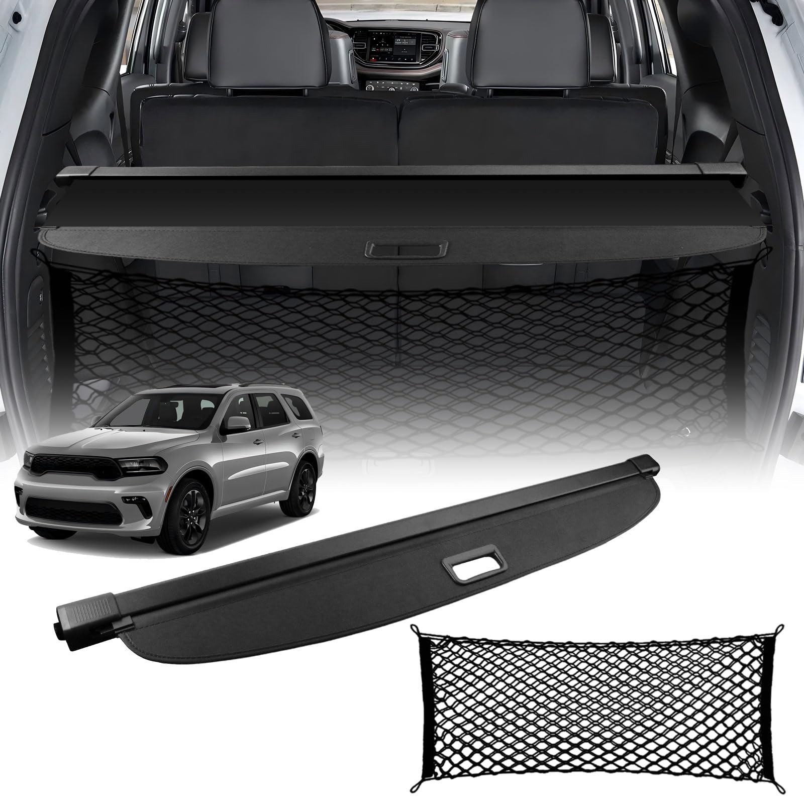 Snapklik.com : Tesmirror Cargo Cover For Dodge Durango 2025 ...