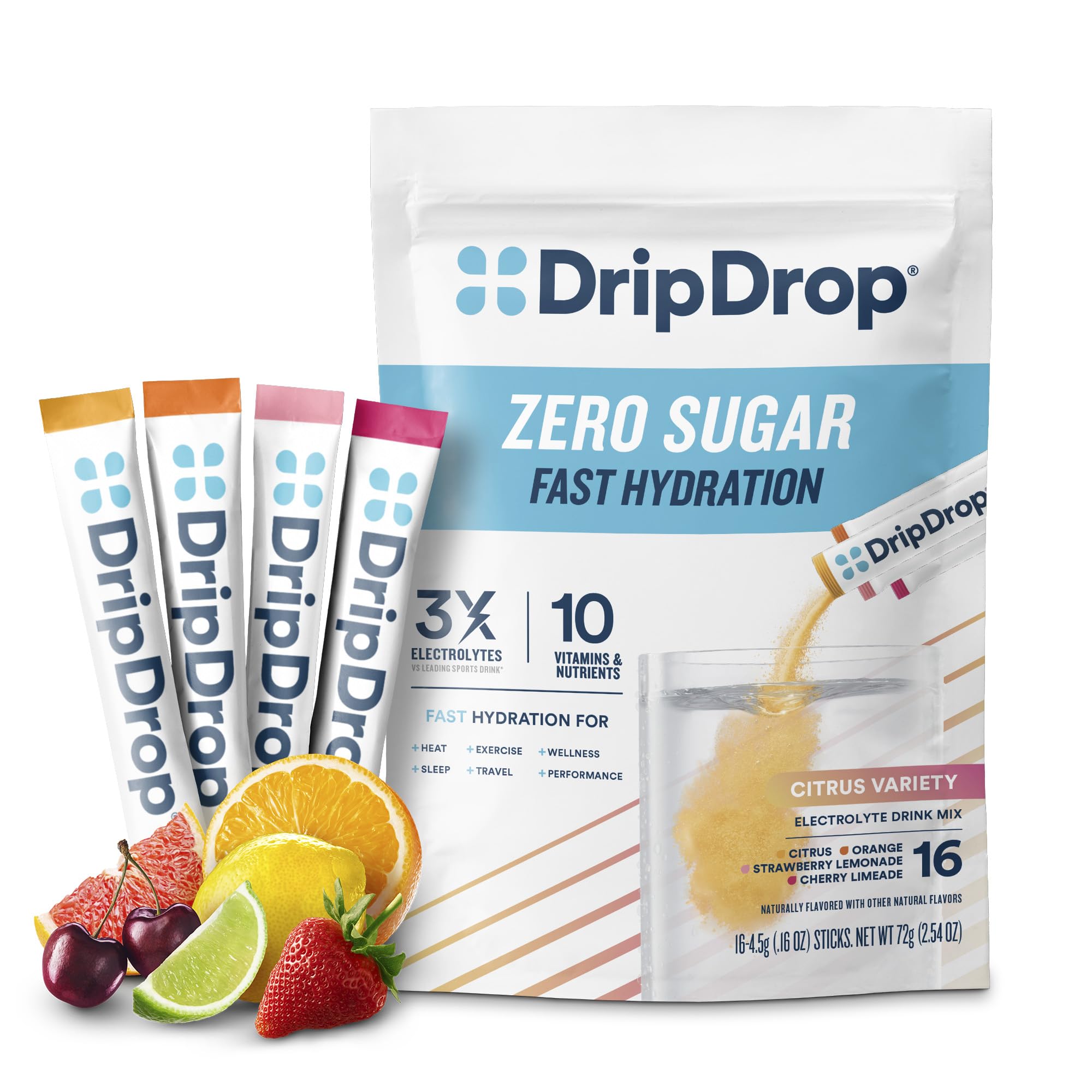 Snapklik.com : DripDrop Sugar Free Hydration Packets - Zero Citrus ...