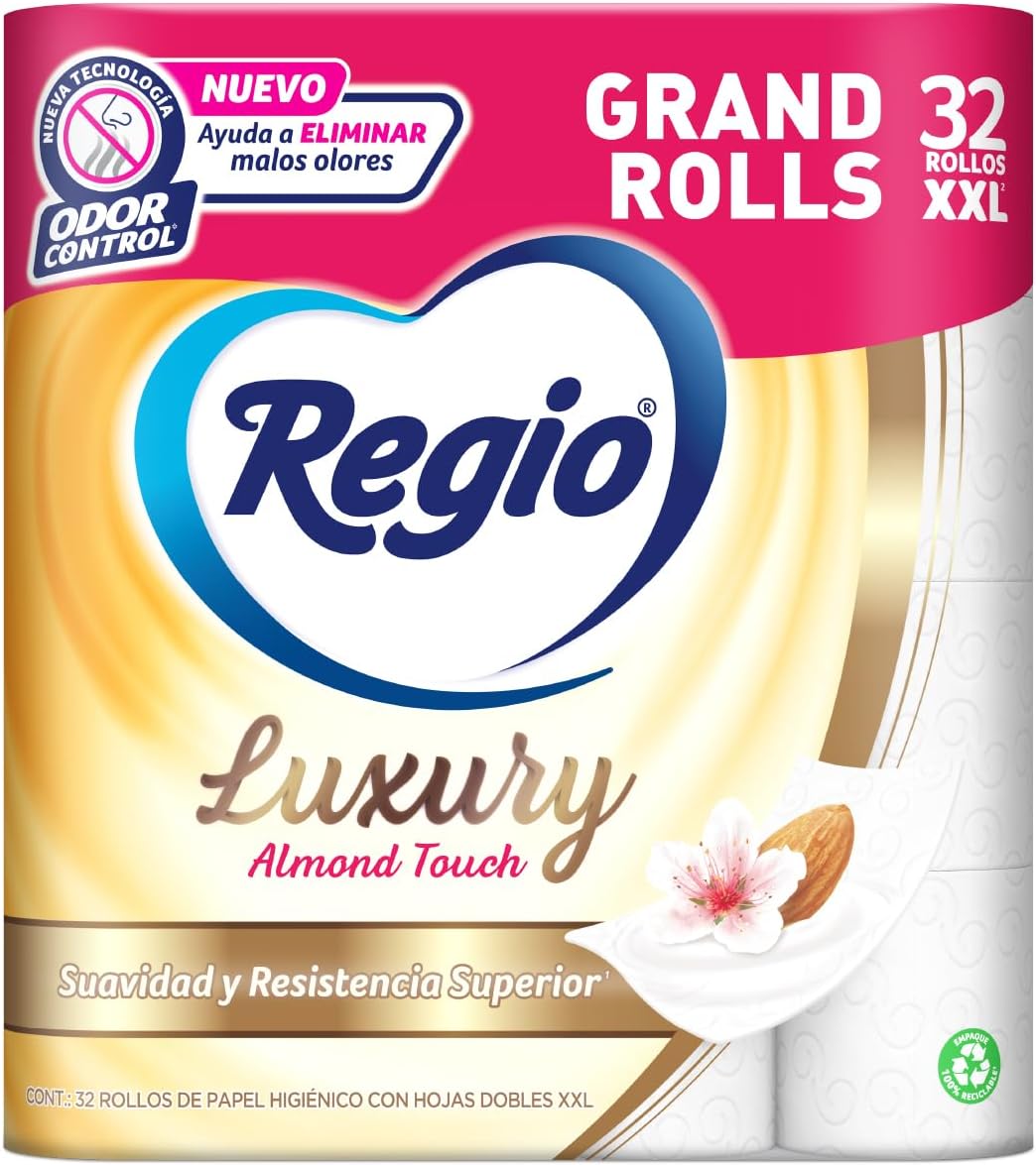 Regio Papel Higiénico Luxury Almond Touch; Ligero Aroma A Almendras Y ...