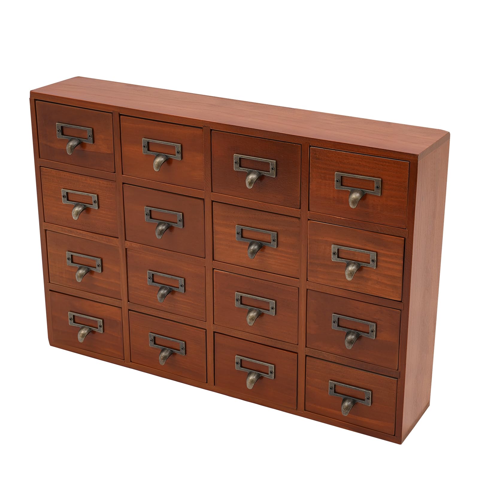 Amazon.com: 16 Drawers Vintage Tabletop Library Card Catalog Cabinet ...