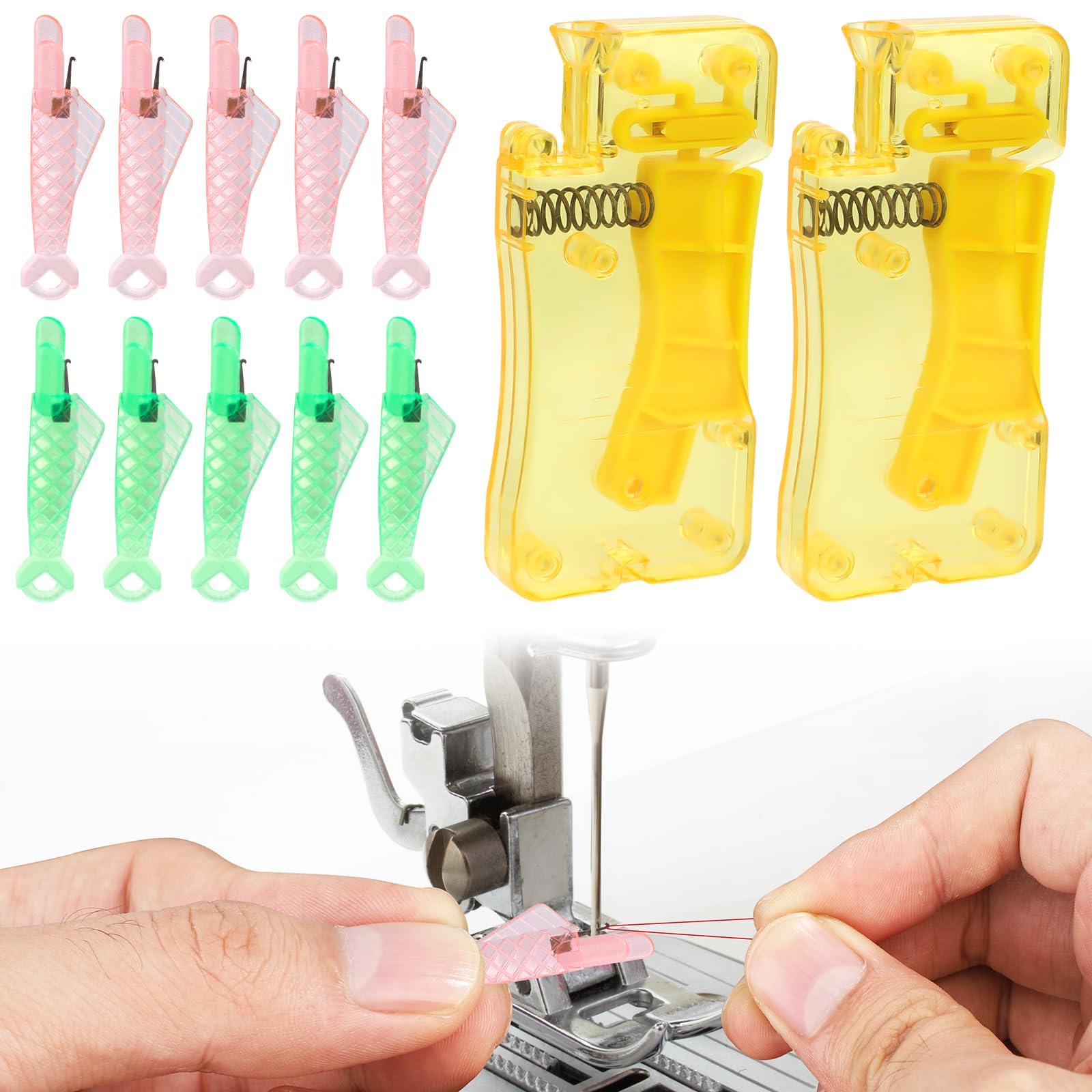 12pcs Needle Threader, Simple Fish Mouth Sewing Needle Threader ...